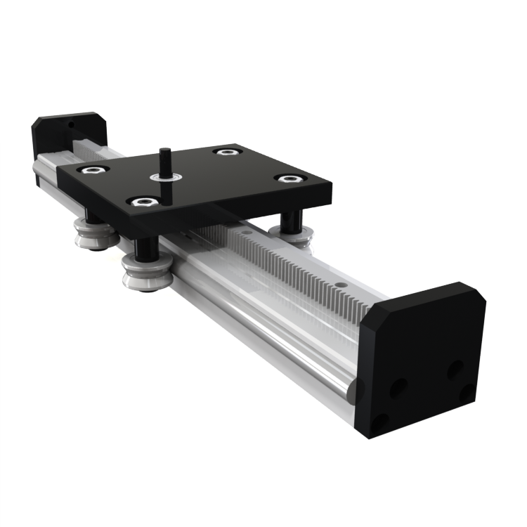 Ø12 Rack and Pinion Block Module - Aluminium Profile